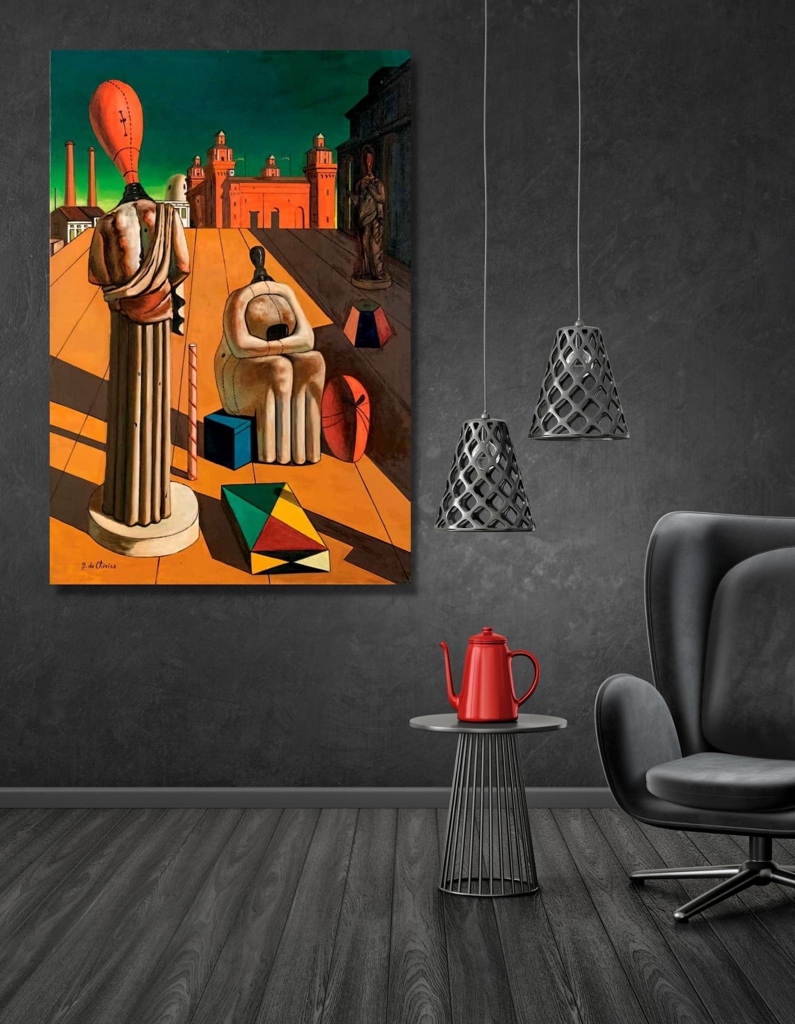 Giorgio De Chirico's the Disquieting Muses Canvas Wall Print,italian ...