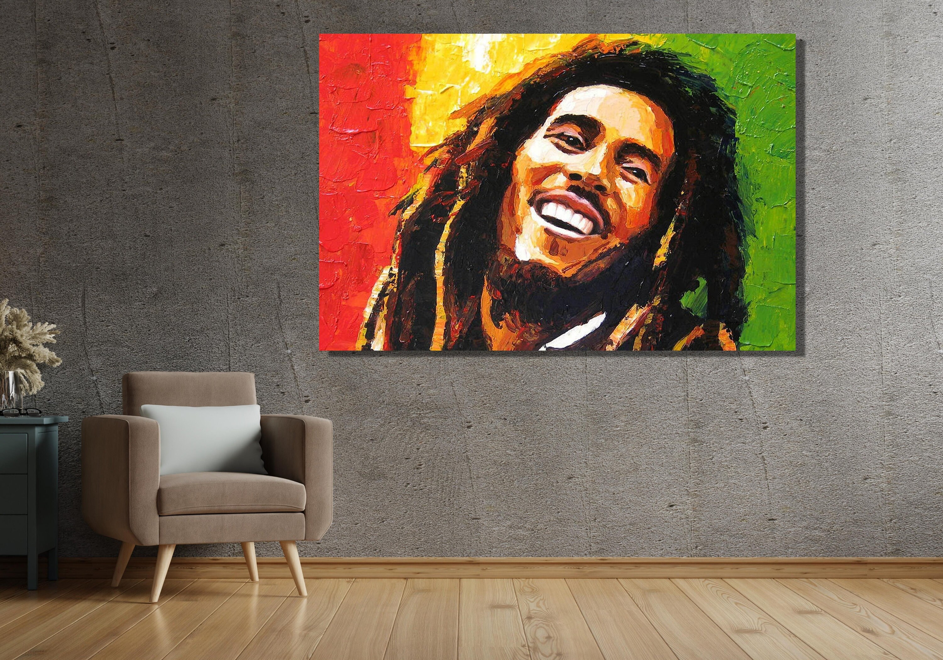 Bob Marley Poster Reggae Artist Canvas Wall Art Design - Etsy