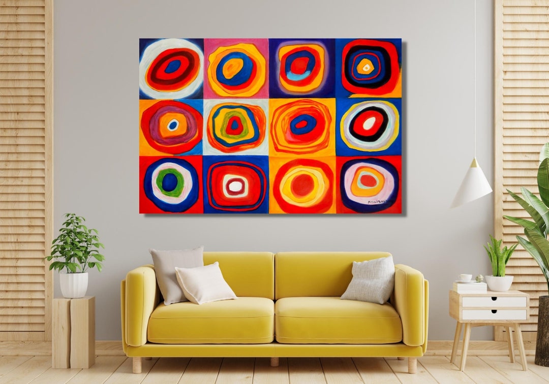 Color Study Squares With Concentric Circles Print,wassily Kandinsky ...