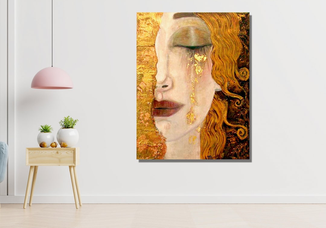 Golden Tears Printthe Freya's Tears Poster Gustav Klimt - Etsy