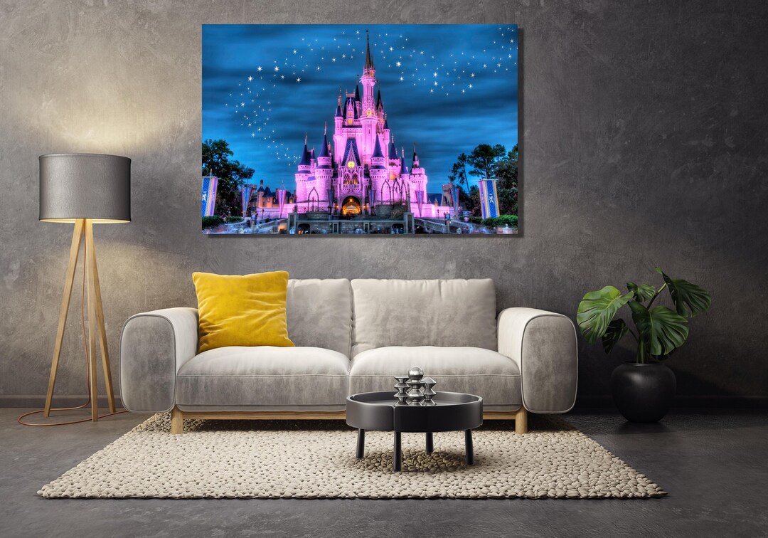 Disney Cinderella Castle Canvas Print,fairytale Castle Painting, Disney ...