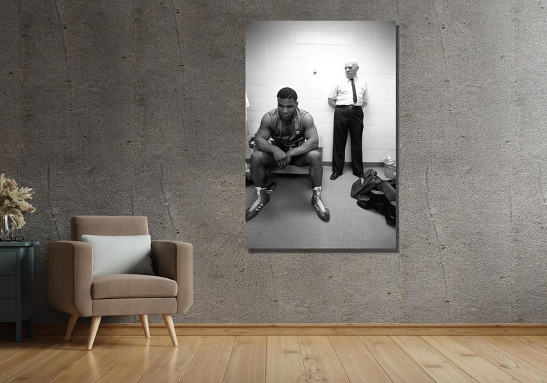 Mike Tyson Poster, Cus D'amato Canvas Wall Art Design, Poster Print ...