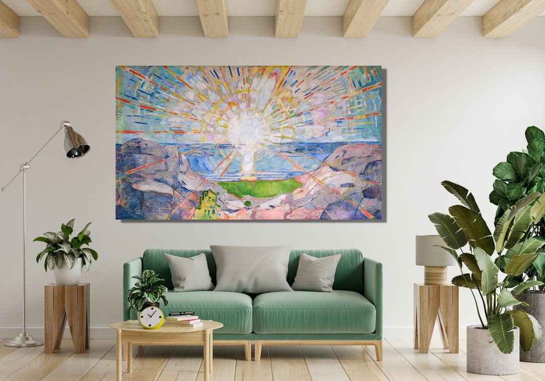 The Sun Print, Edvard Munch Canvas Wall Art Design, Poster Print Decor ...