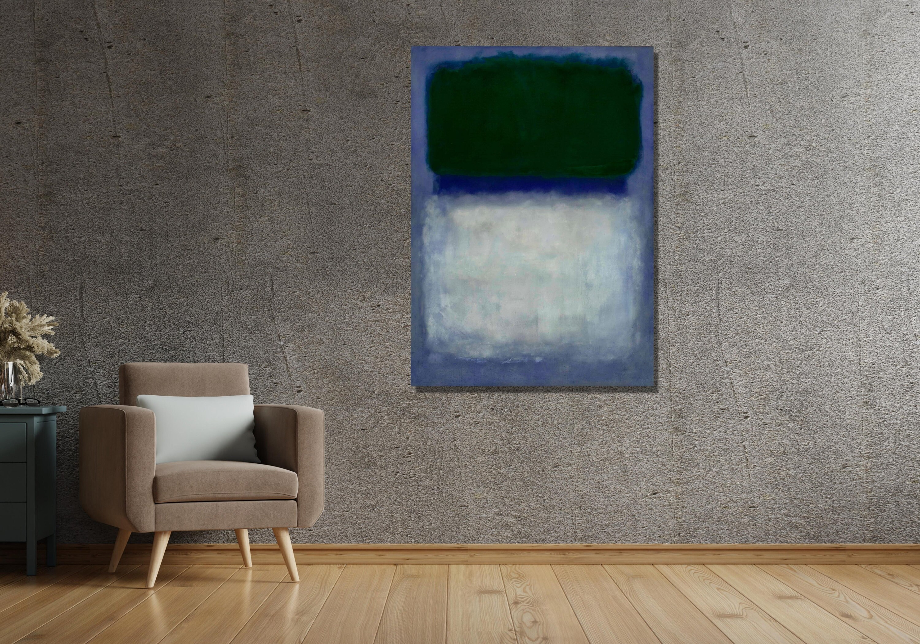Mark Rothko Print, Green on Blue earth,green and White Canvas Wall Art ...