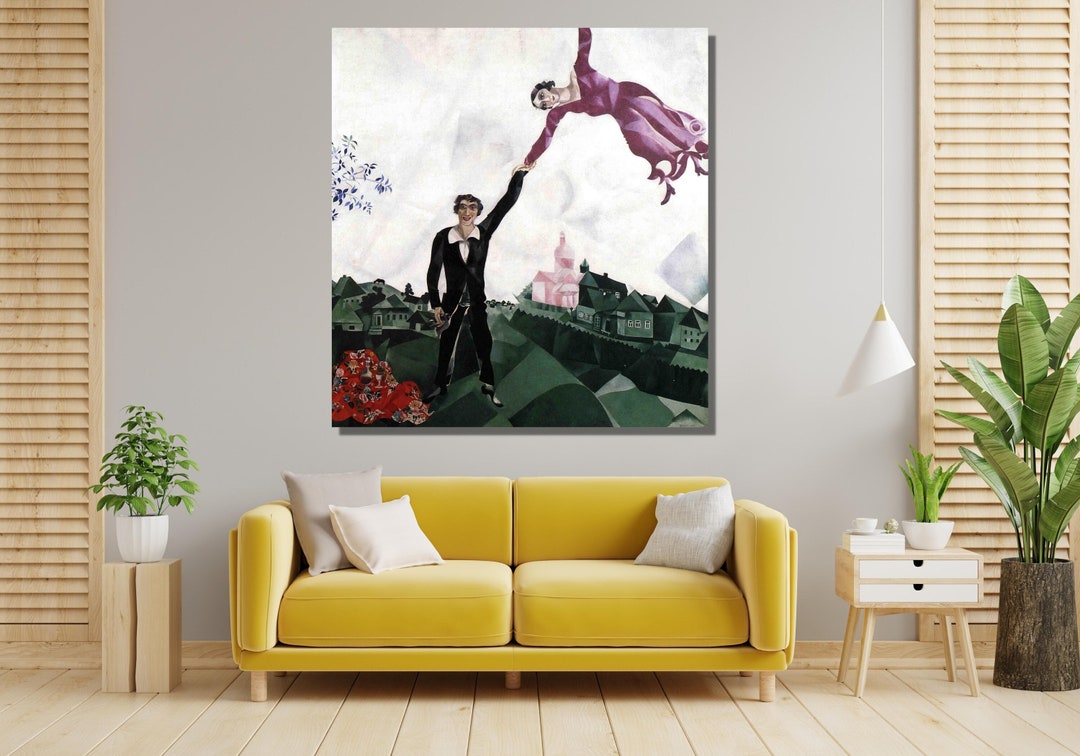Marc Chagall's the Promenade Canvas Art Wall Art Design, Surrealism ...