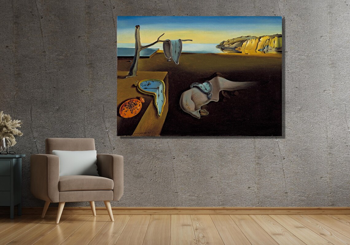 The Persistence of Memory Print, Salvador Dali Canvas Wall Art Design ...