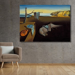 The Persistence of Memory Print, Salvador Dali Canvas Wall Art Design ...