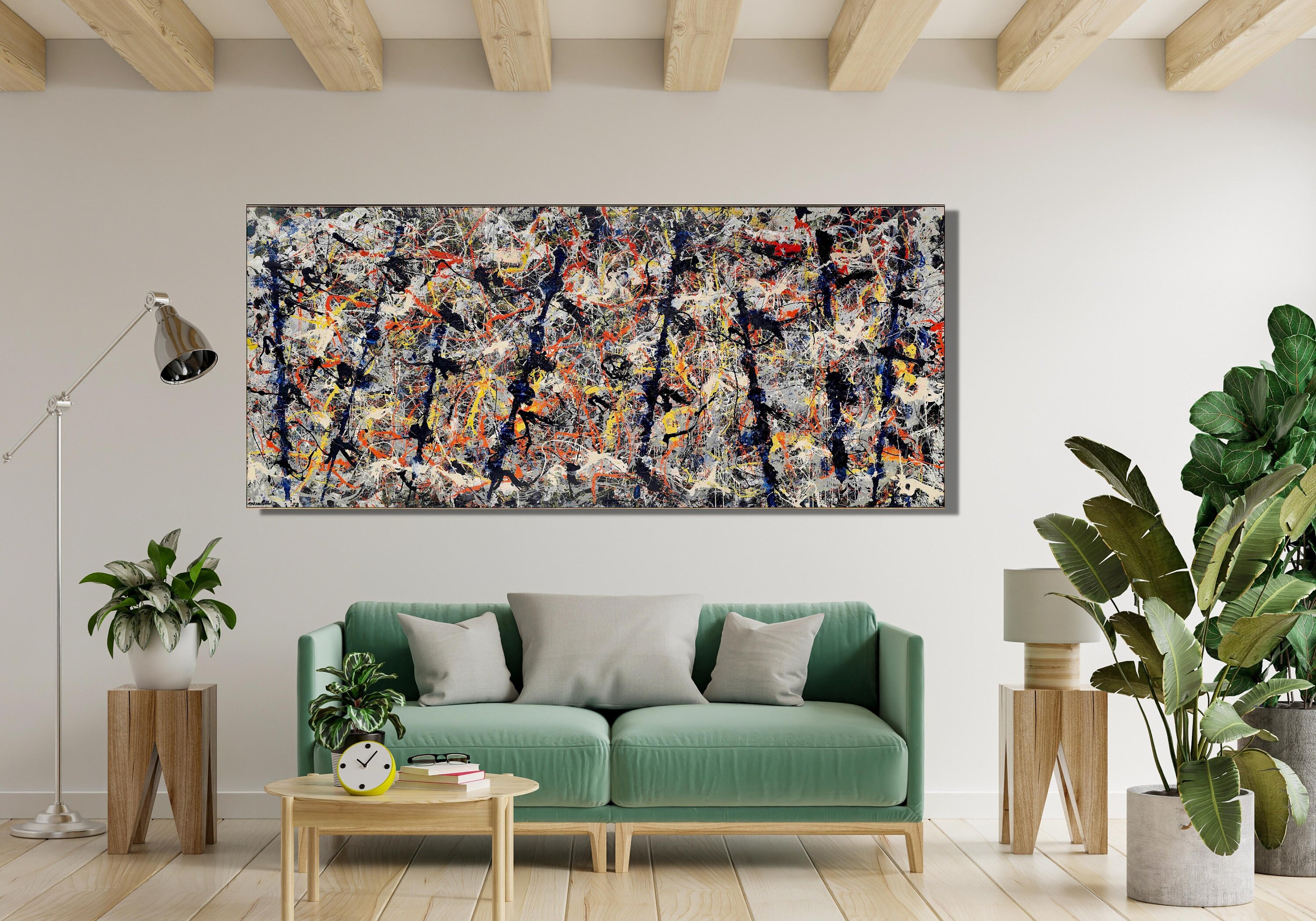 Blue Poles Print Number 11 Canvas Jackson Pollock Wall Art - Etsy