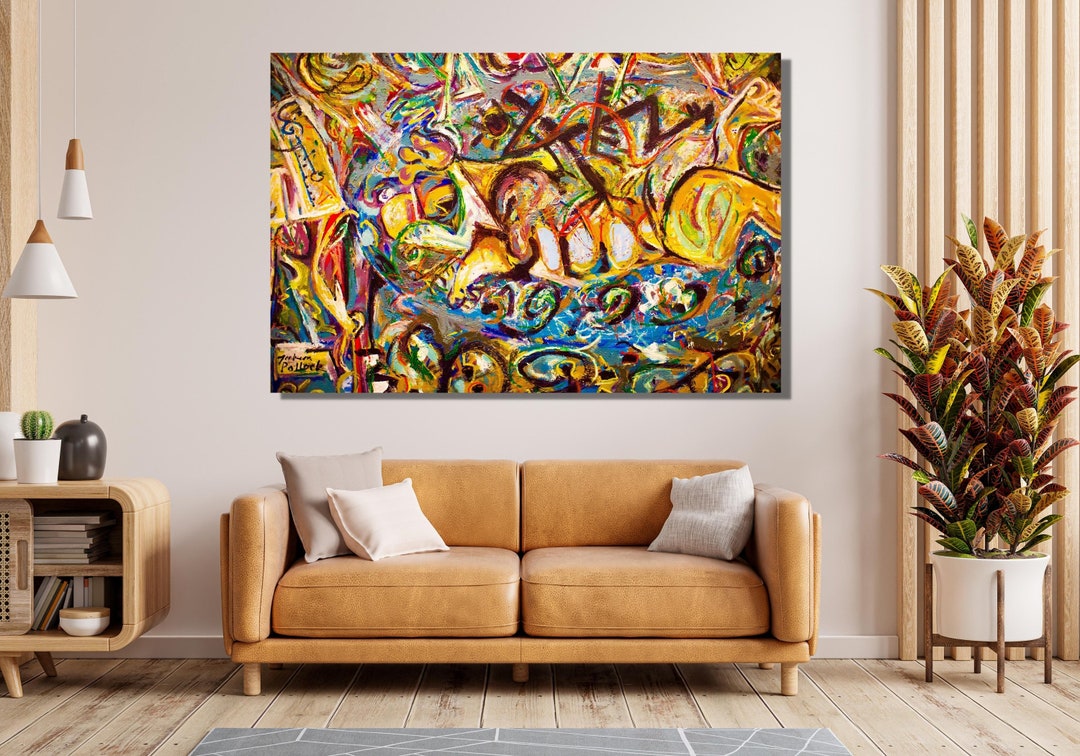 The Key Print,jackson Pollock Portrait, Canvas Wall Art Design, Poster ...