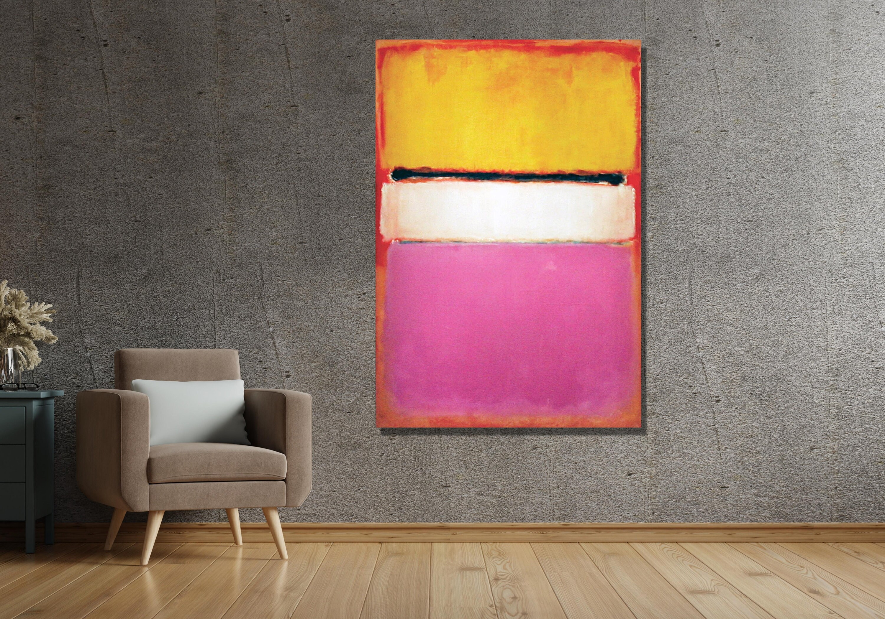 White Center Printmark Rothko Canvas Wall Art Design Poster - Etsy