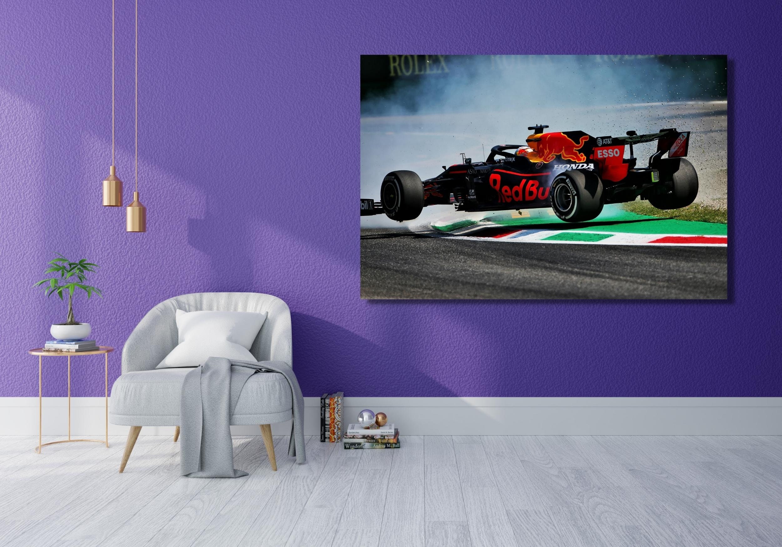Max Verstappen Formula 1 Car Print, Red Bull Canvas Wall Art Design ...