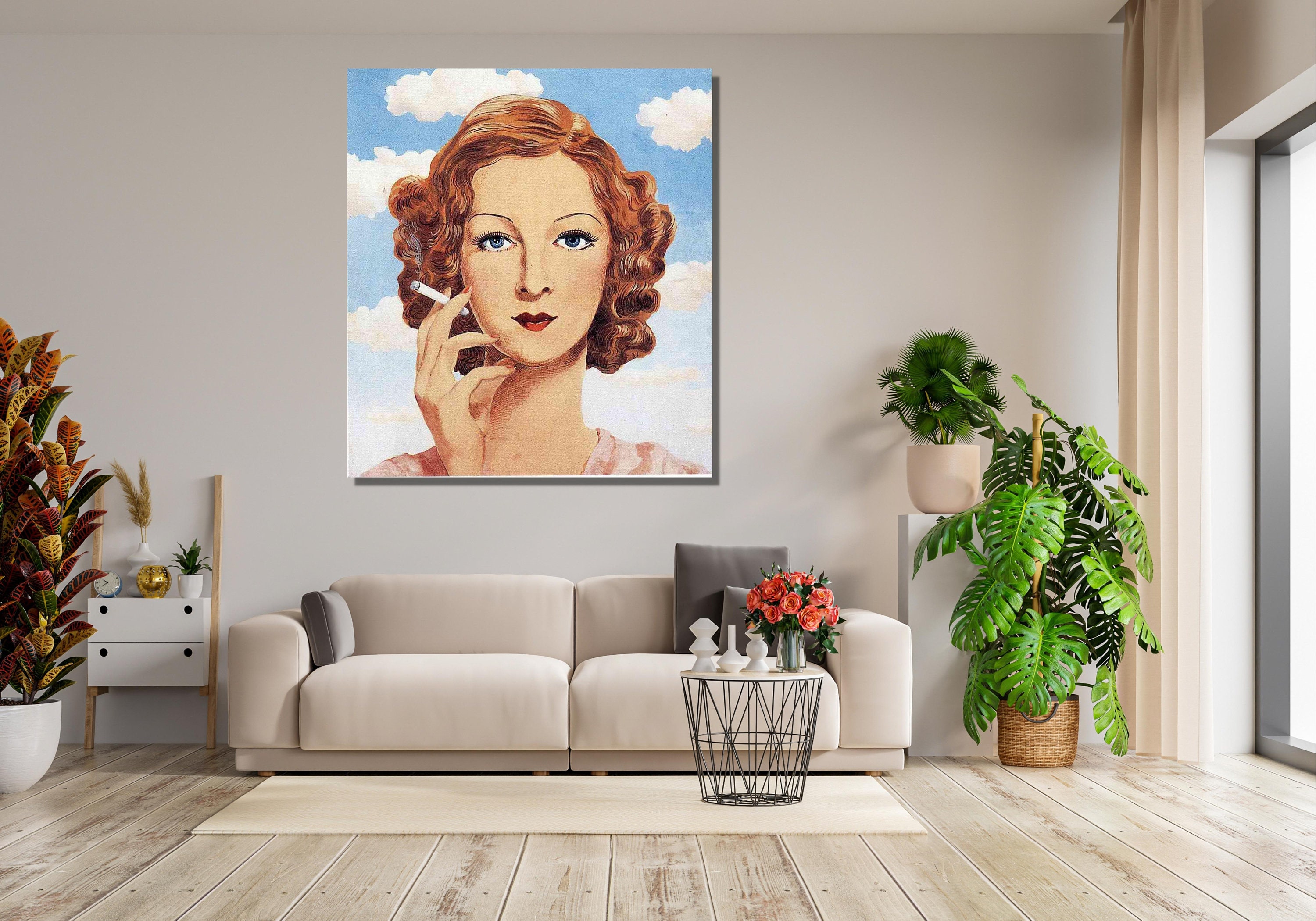 Georgette Magritte Print, Rene Magritte Canvas Wall Art Design, Poster ...