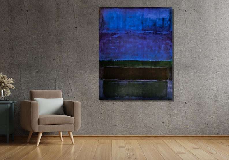 Mark Rothko Print Blue Green and Brown Canvas Wall Art - Etsy