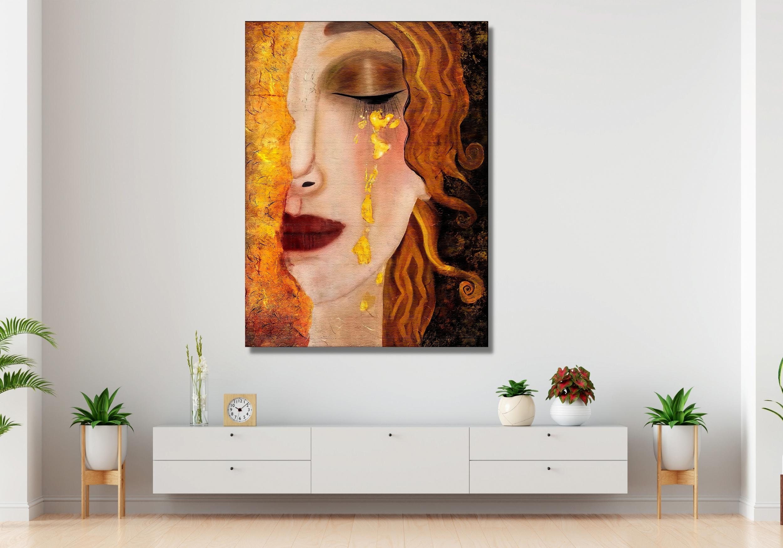 Golden Tears Print,the Freya's Tears Poster, Gustav Klimt Canvas Wall ...
