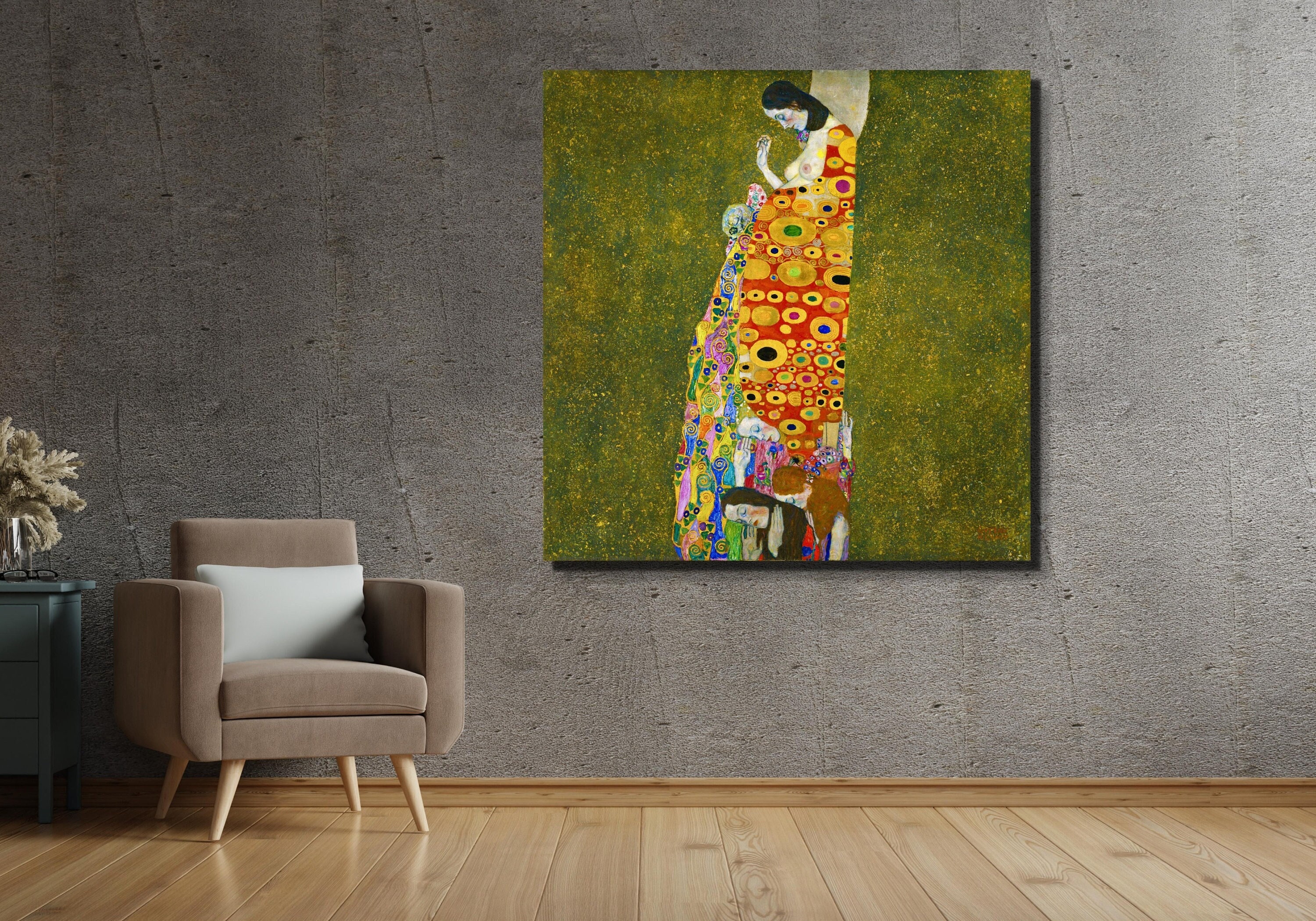 Gustav Klimt Canvas,hope 2 Poster Art,gustav Klimt Decor Wall Art ...