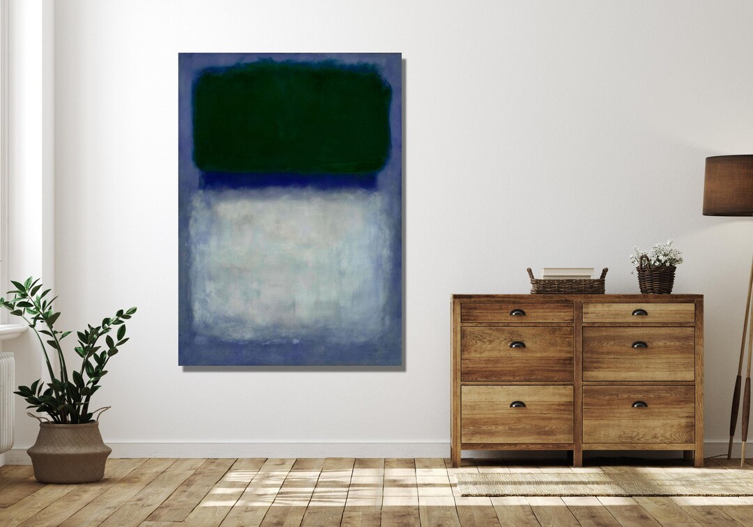 Mark Rothko Print, Green on Blue earth,green and White Canvas Wall Art ...