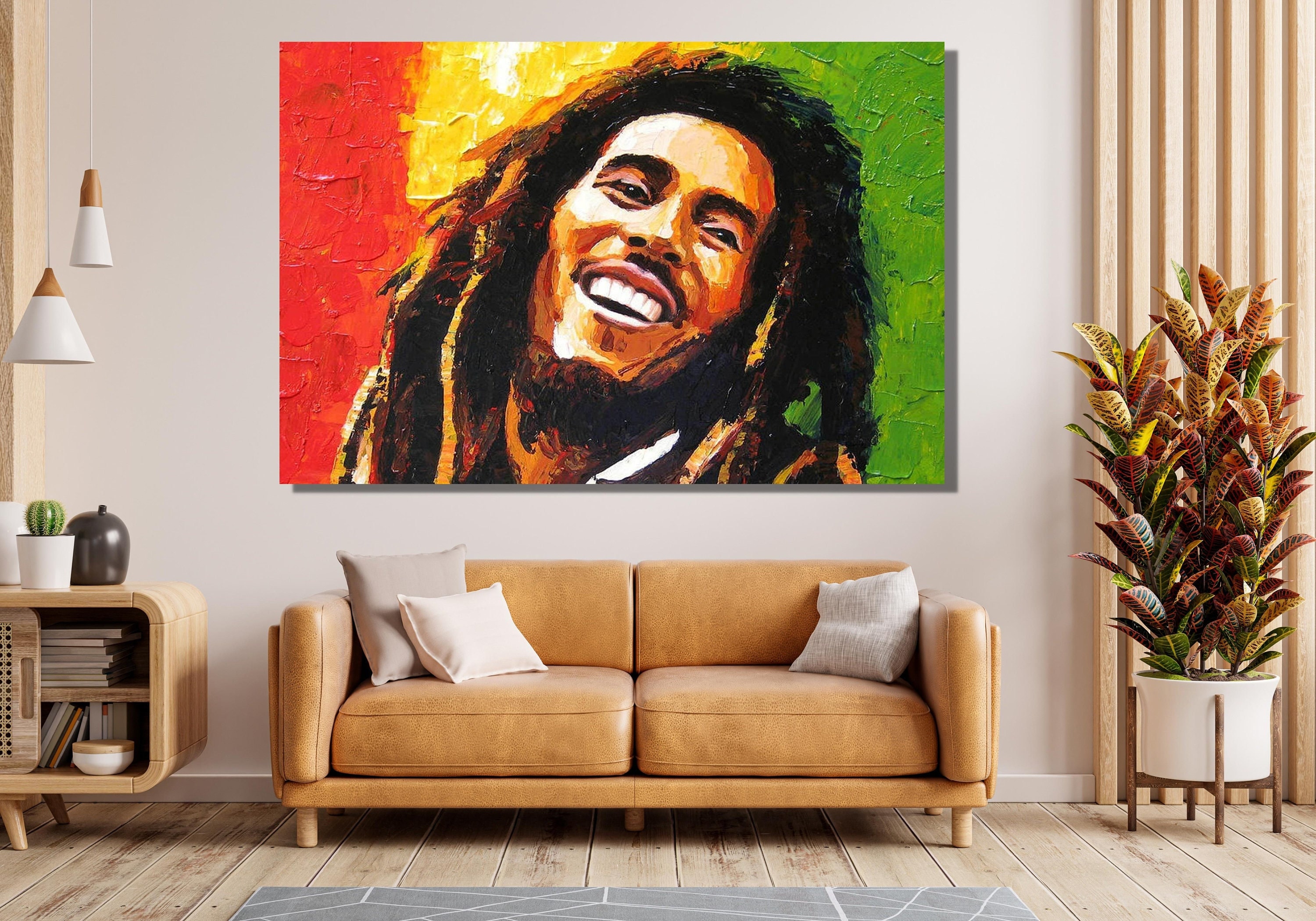 Bob Marley Poster Reggae Artist Canvas Wall Art Design - Etsy