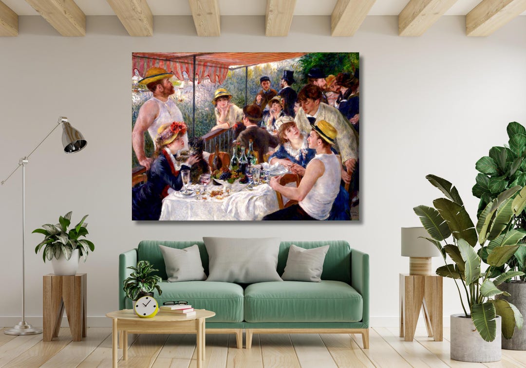 Luncheon of the Boating Party Poster, Pierre Auguste Renoir Canvas Wall ...