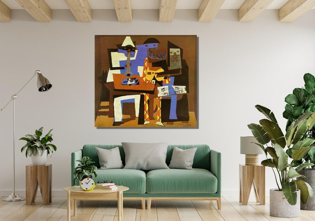 Three Musicians Print by Pablo Picasso Canvas Wall Art - Etsy