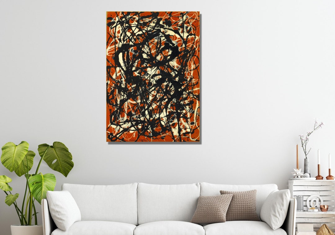 Free Form Print,jackson Pollock Canvas Wall Art Design, Poster Print ...