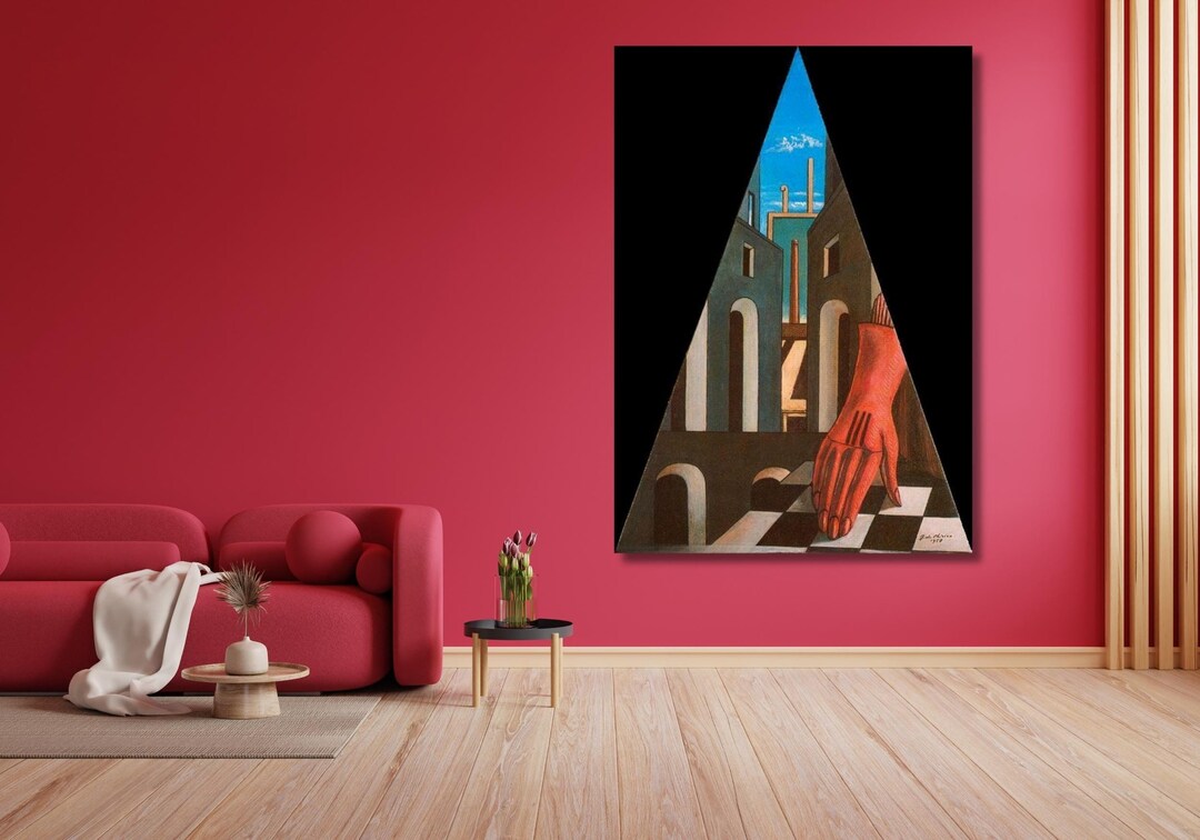 Giorgio De Chirico's Metaphysical Triangle Canvas Wall Print,italian ...