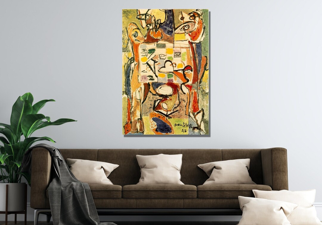 The Tea Cup Print, Jackson Pollock Canvas Wall Art Design, Poster Decor ...