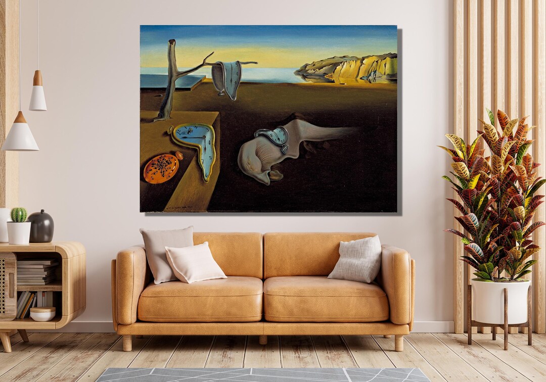 The Persistence of Memory Print, Salvador Dali Canvas Wall Art Design ...