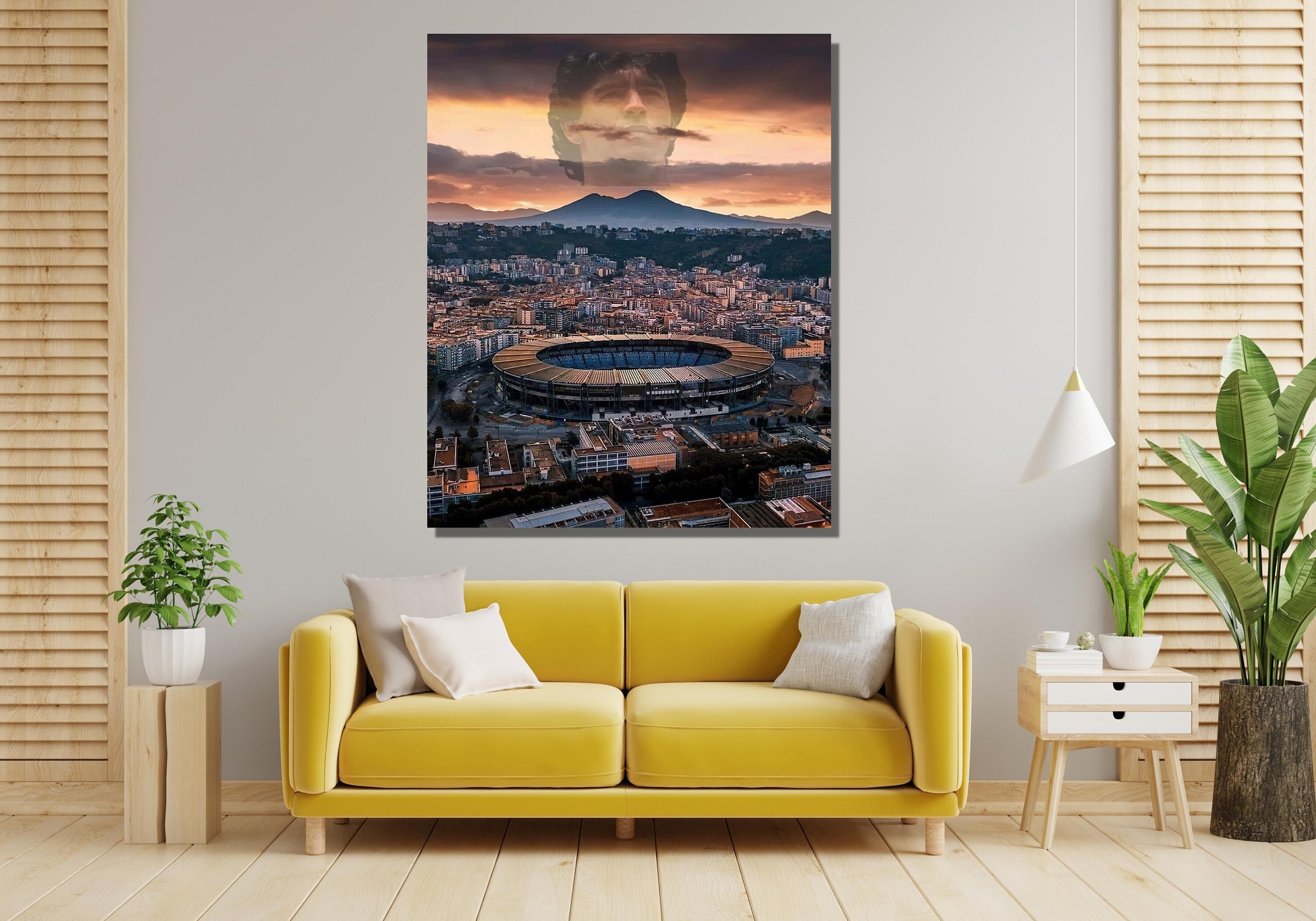 Napoli Club Stadium Poster,stadio Diego Armando Maradona Canvas Wall ...