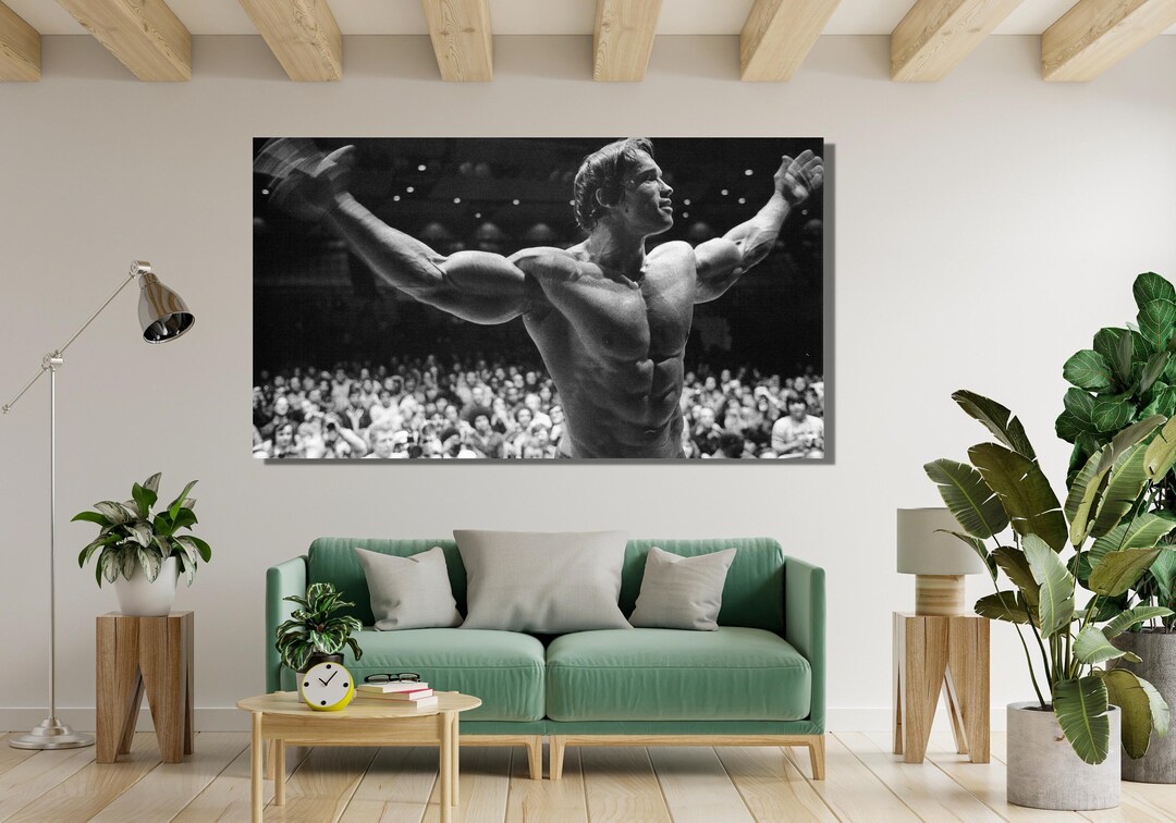 Arnold Schwarzenegger Canvas Wall Art Design,fitness Icon Poster Print ...