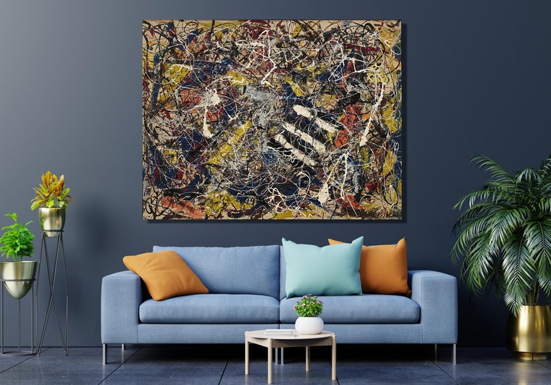 Number 17A Reproduction Printjackson Pollock Canvas Wall Art - Etsy