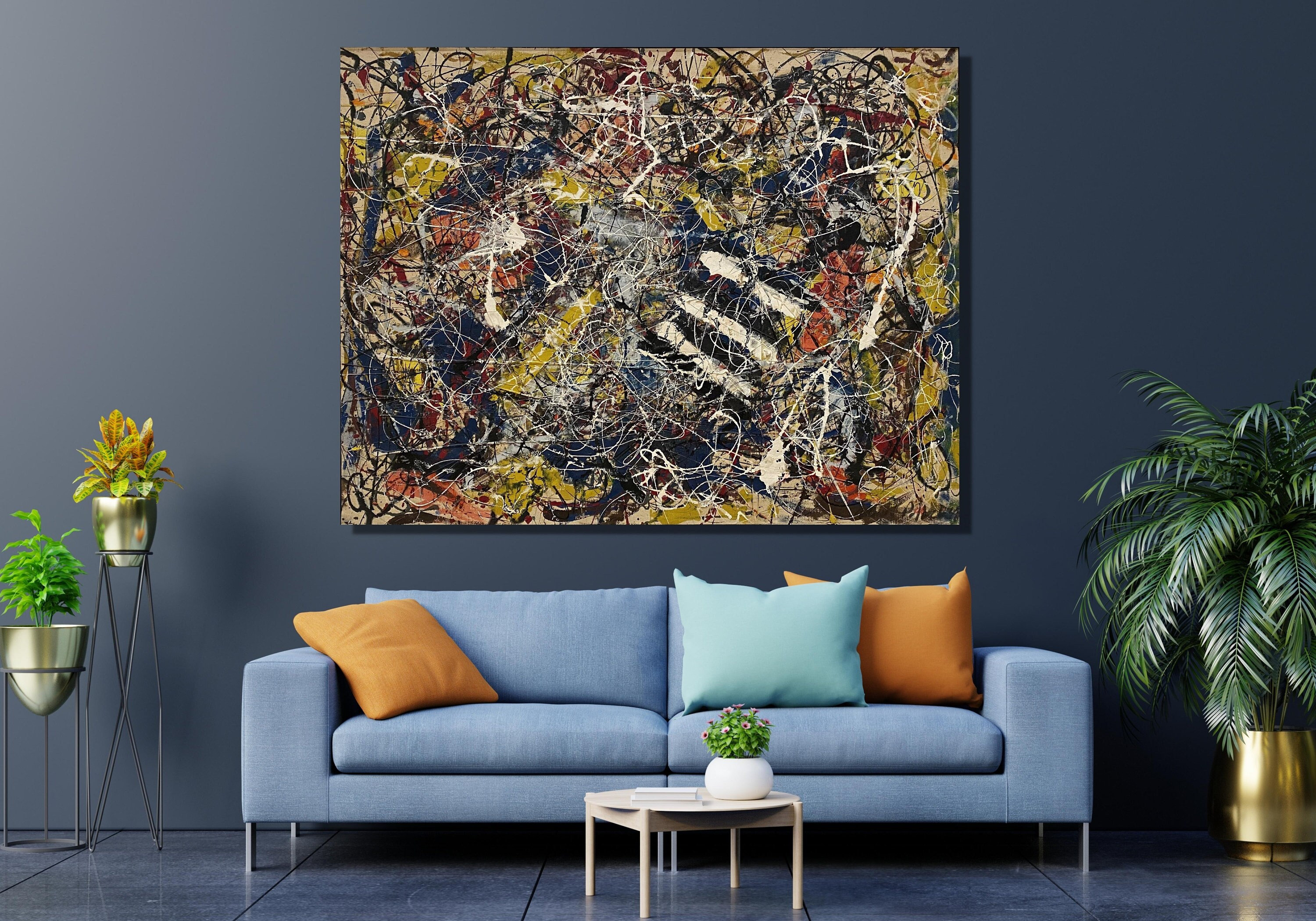 Number 17A Reproduction Printjackson Pollock Canvas Wall Art - Etsy