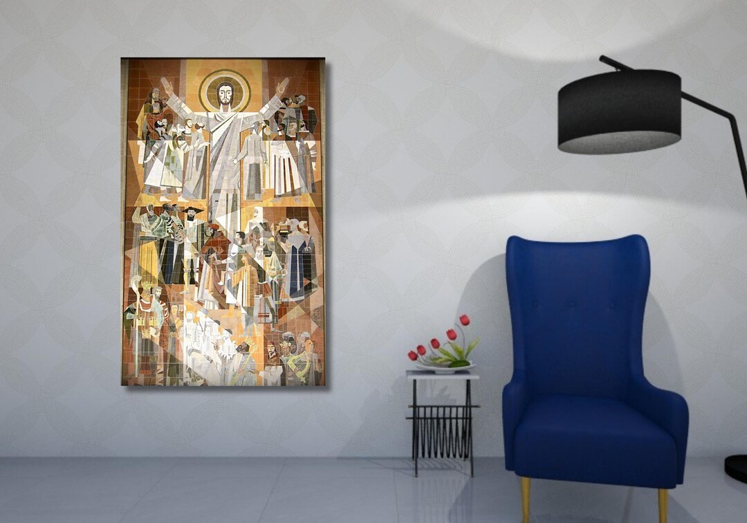 Word of Life Print, Touchdown Jesus Poster, Christianity Canvas Wall ...