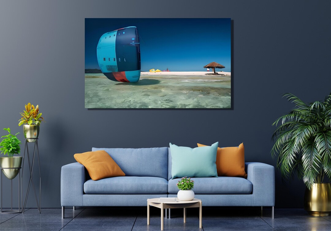 Ocean Windsurfing Canvas Wall Art Design, Poster,kiteboarding Print ...
