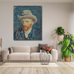 Self Portrait Print, Vincent Van Gogh Canvas Wall Art Design, Poster ...