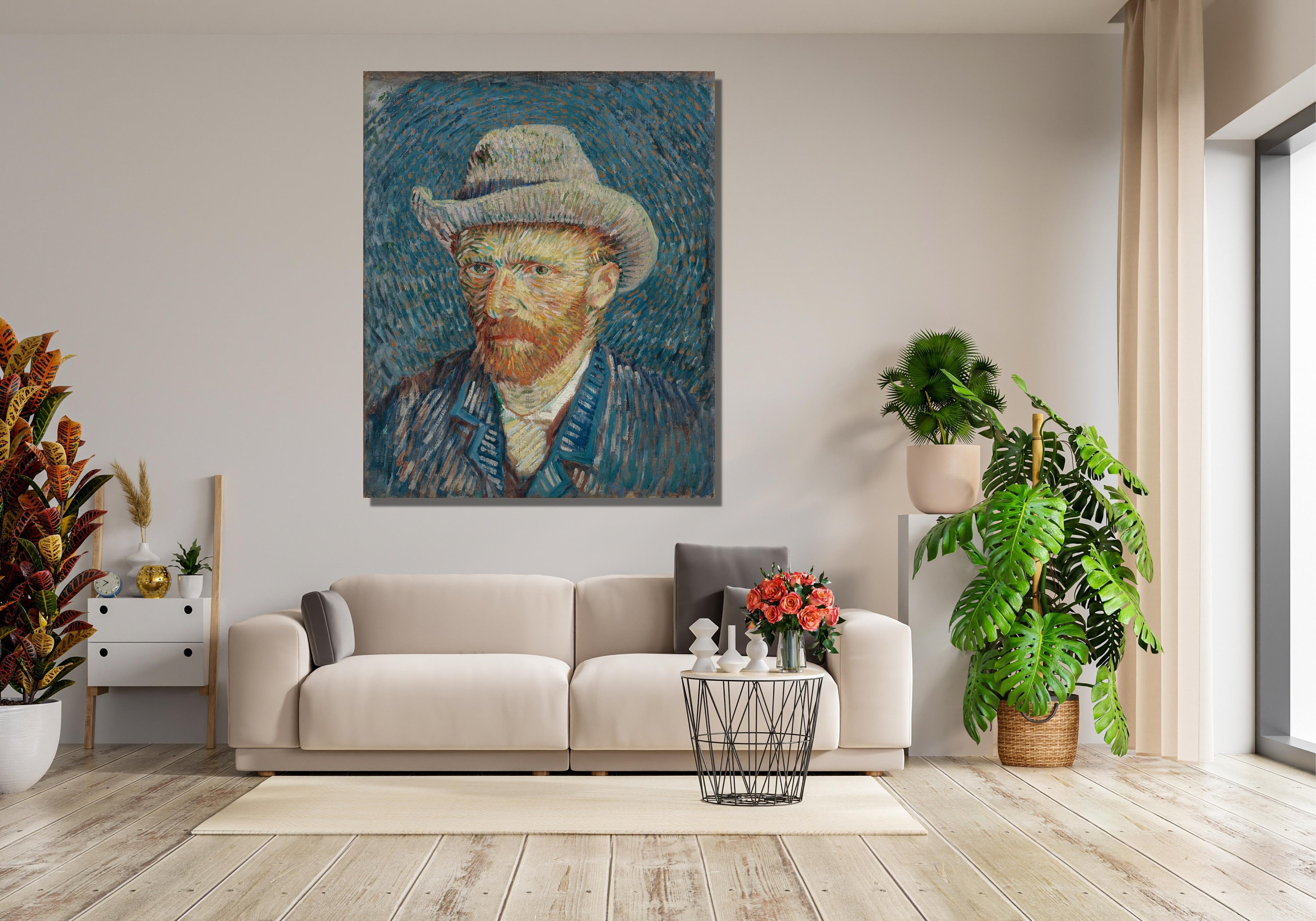 Self Portrait Print, Vincent Van Gogh Canvas Wall Art Design, Poster ...