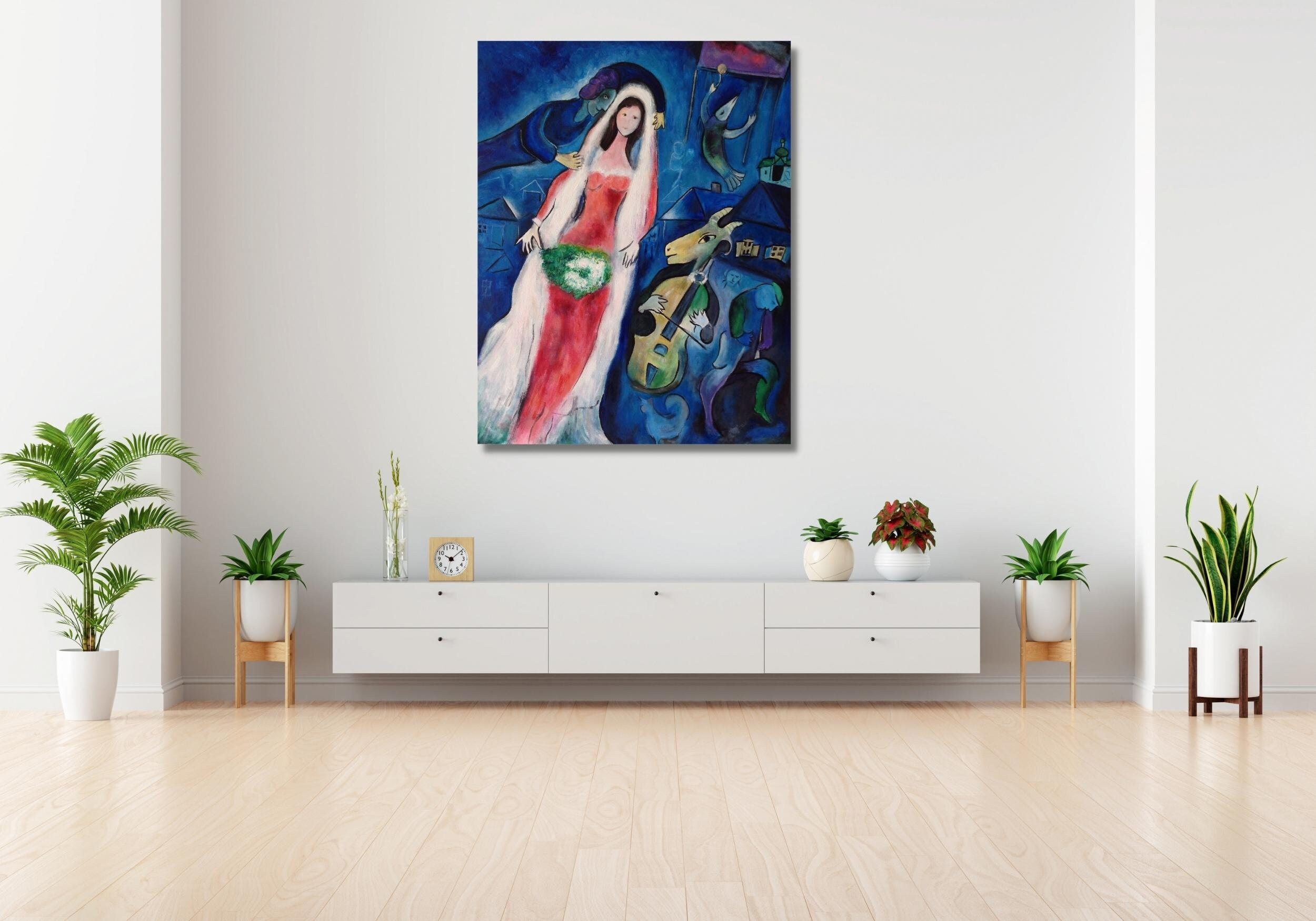 Marc Chagall's Bride and Goat Canvas Art Wall Art Design - Etsy