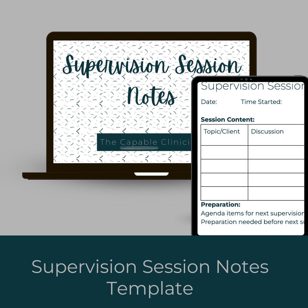 Supervision Session Notes Template (google Doc) - Etsy