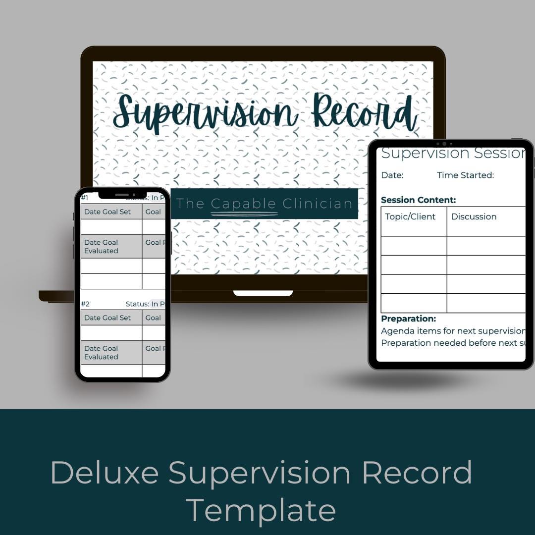 Deluxe Supervision Record for Clinicians (google Doc) - Etsy