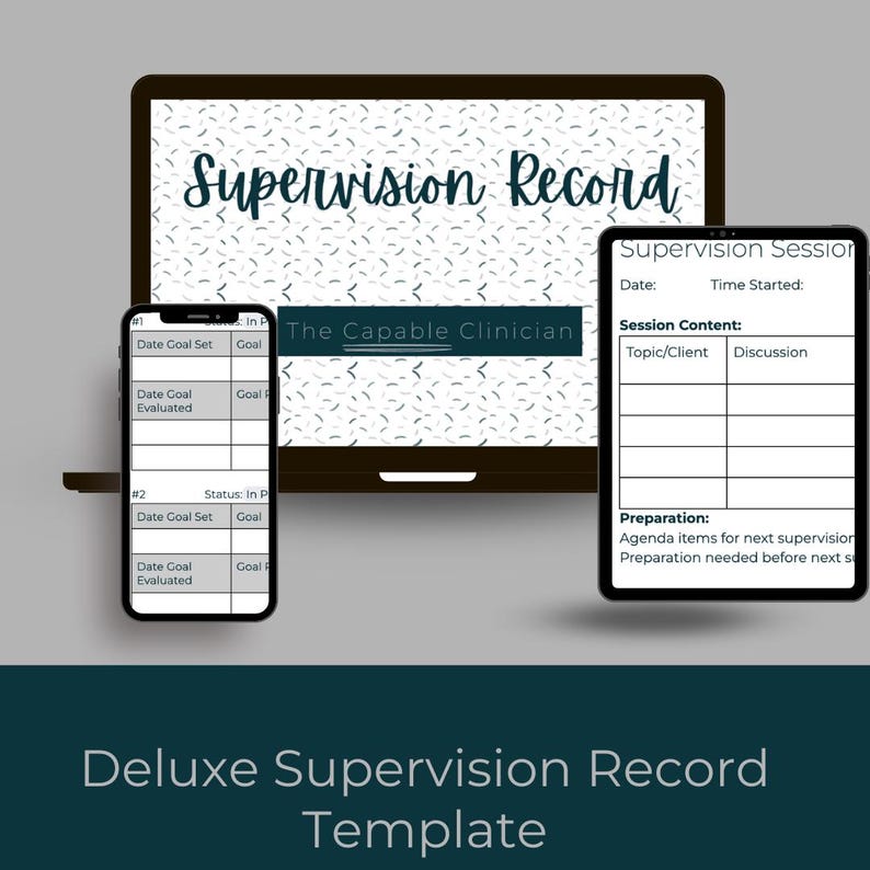 Deluxe Supervision Record for Clinicians (google Doc) - Etsy