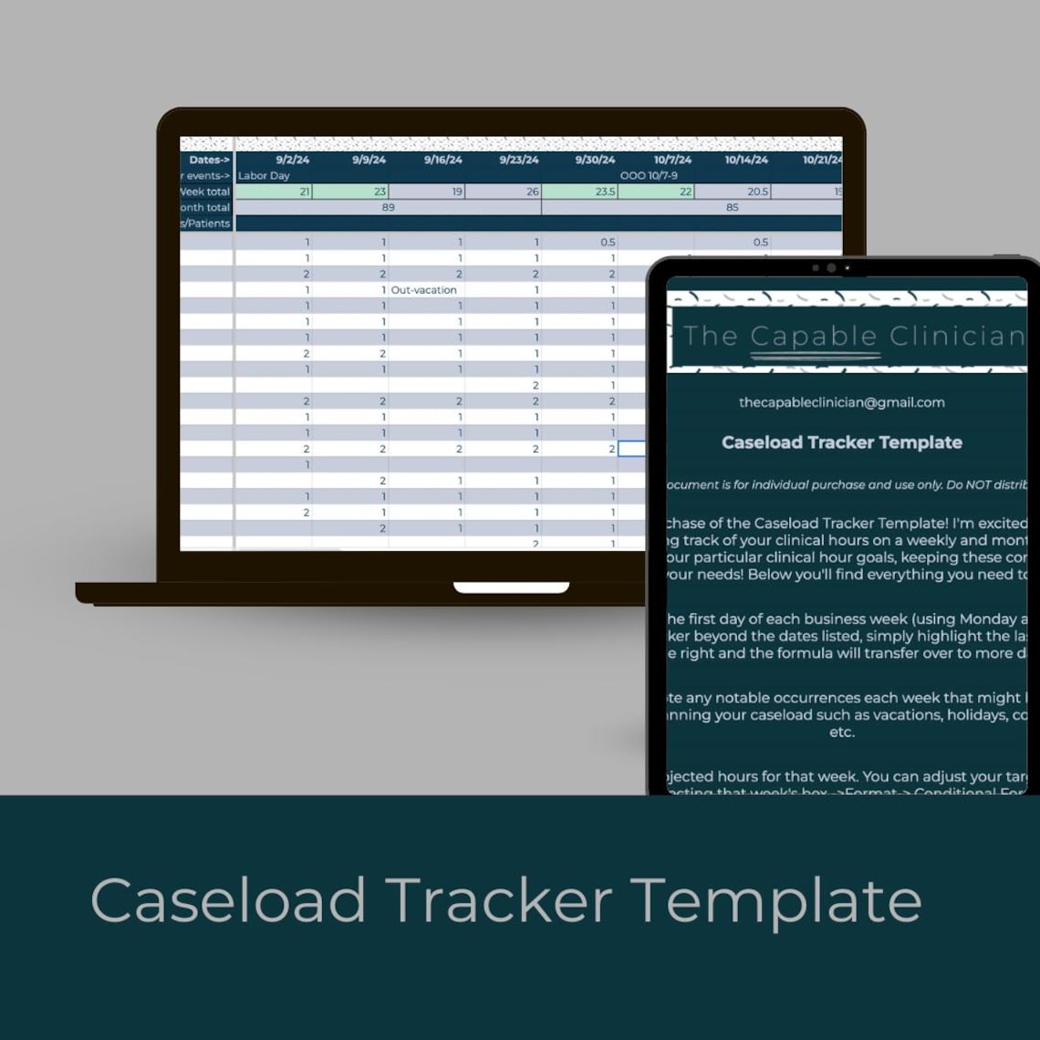 Caseload Tracker Template - Etsy