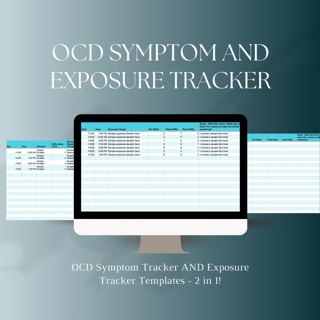 OCD Symptom & Exposure Tracking Form - Etsy