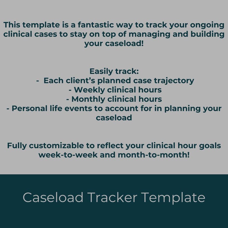 Caseload Tracker Template - Etsy