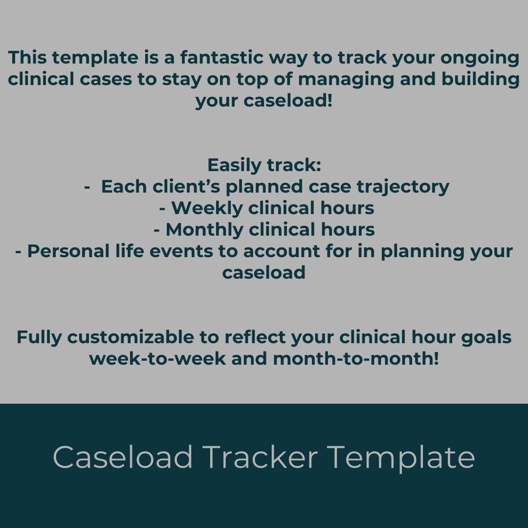 Caseload Tracker Template - Etsy