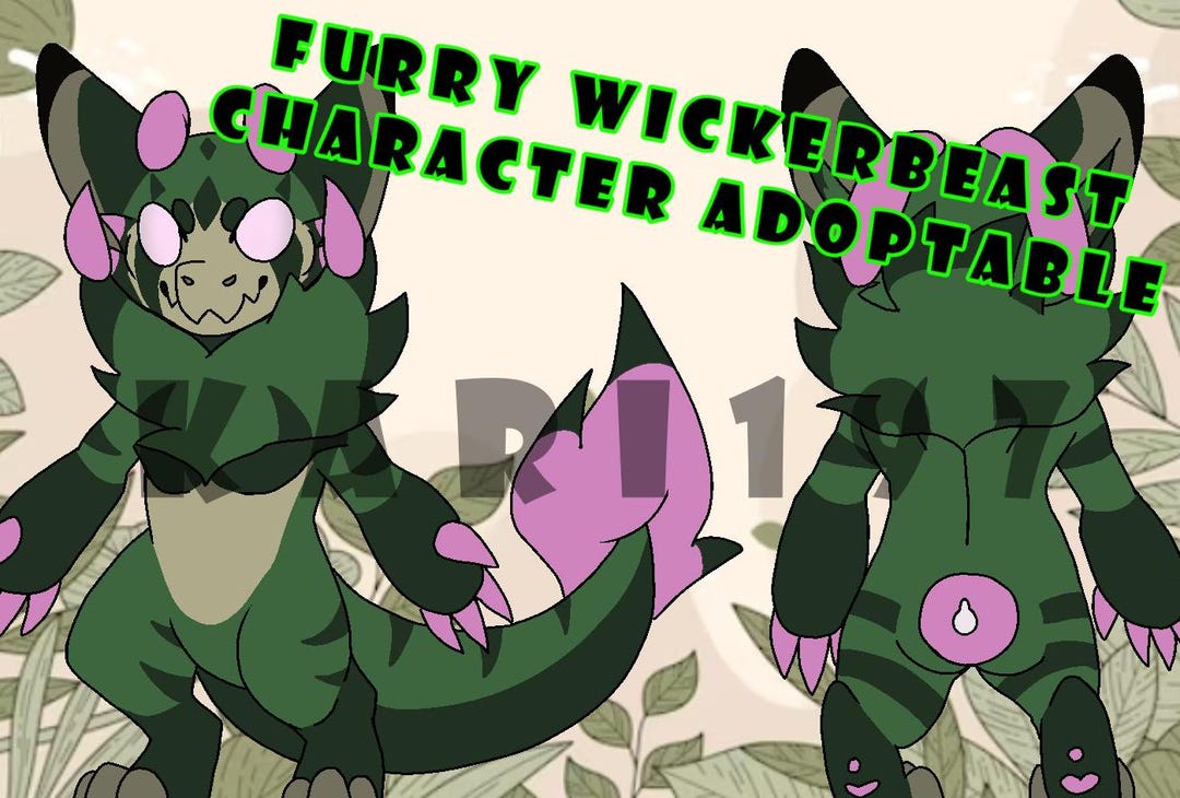 Chibi Wickerbeast Furry Adoptable Character - Etsy