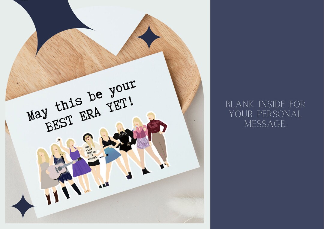 T Swift Birthday Card Best Era Yet - Etsy