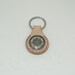 Circular Real Leather Keychain Flat Ring - Etsy