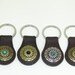 Circular Real Leather Keychain Flat Ring - Etsy