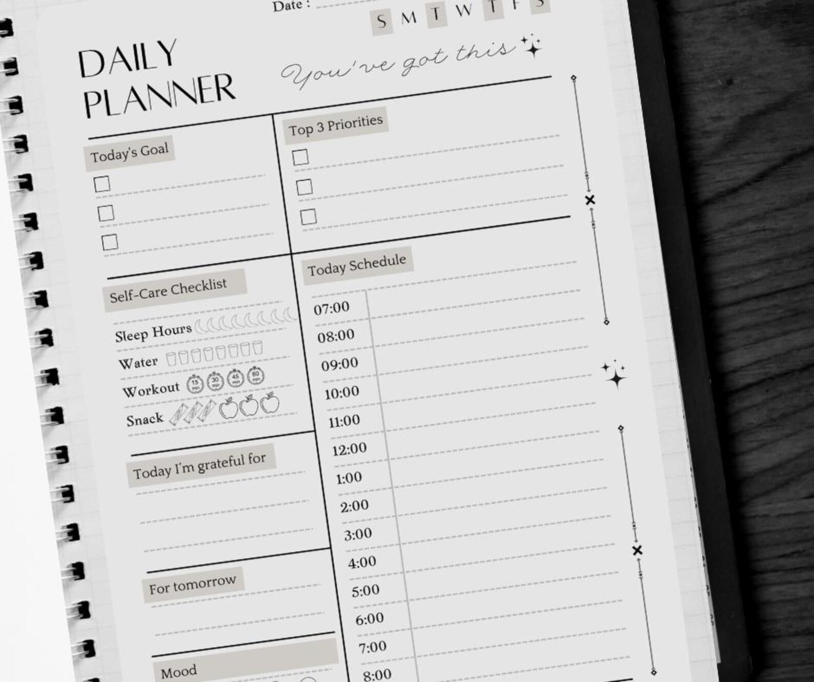 Ultimate Daily Planner: 7-page Printable With Hourly Schedule, To-do ...