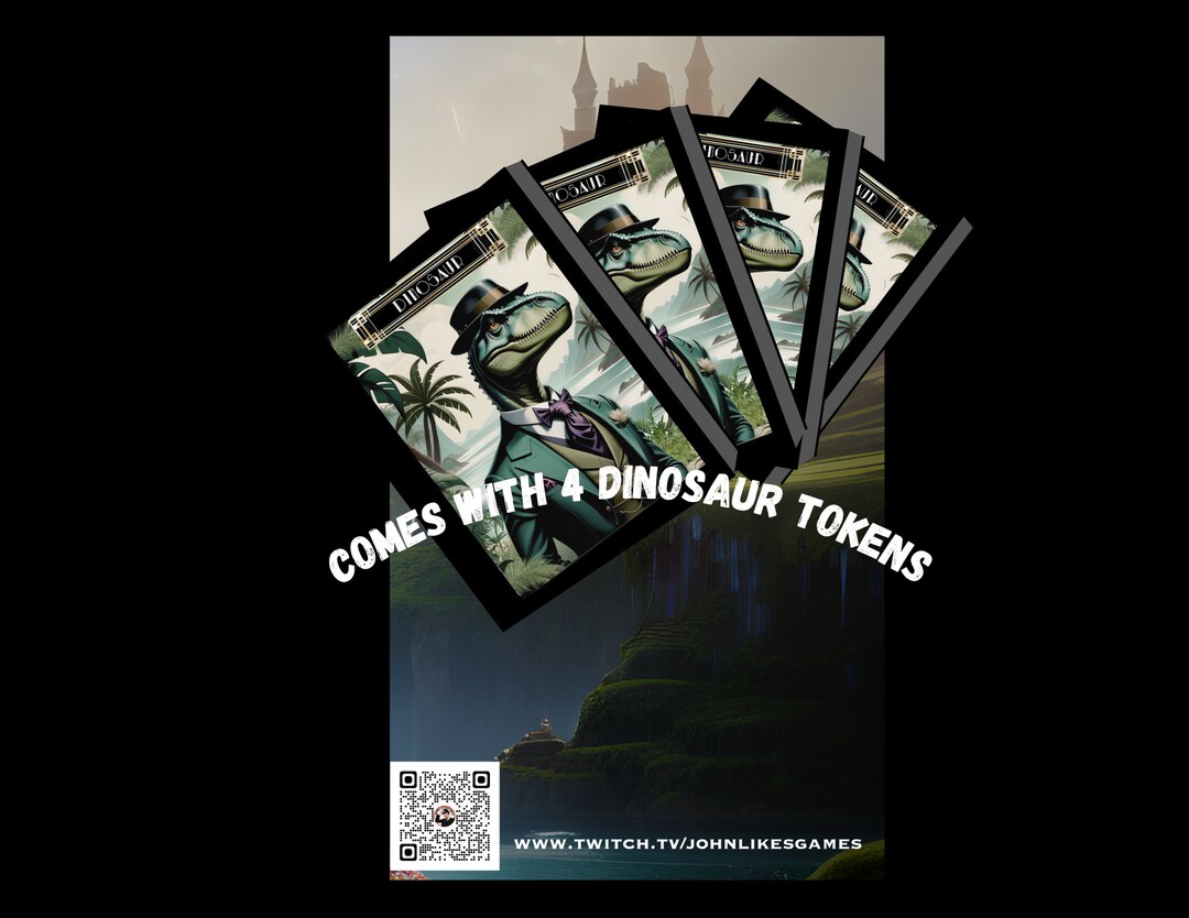 Custom MTG Dinosaur Token | Unique Gaming Accessory for Your Collection ...