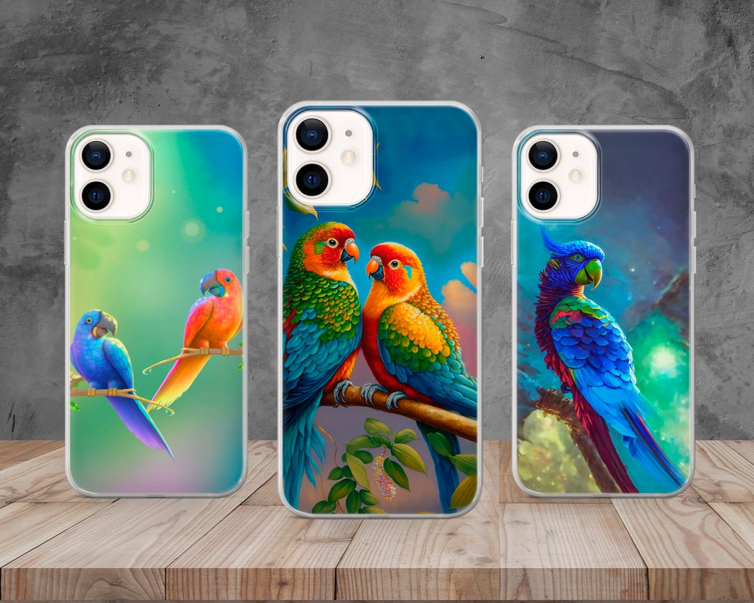 Parrot Art Phone Case Birds Cockatoo Cover for iPhone 16, 15, 14, 13 ...